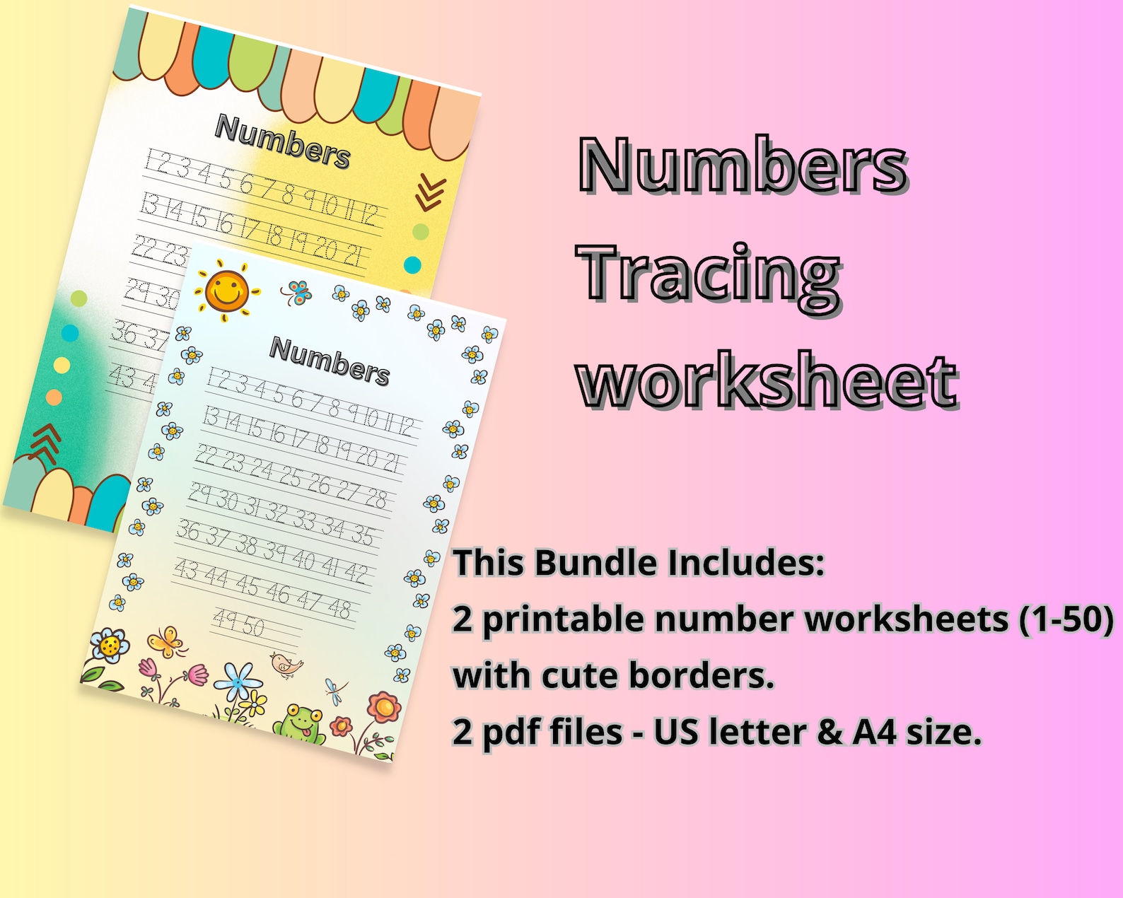 Number Tracing Printable Worksheet, 123 Tracing Sheet, Pre-school/early ...