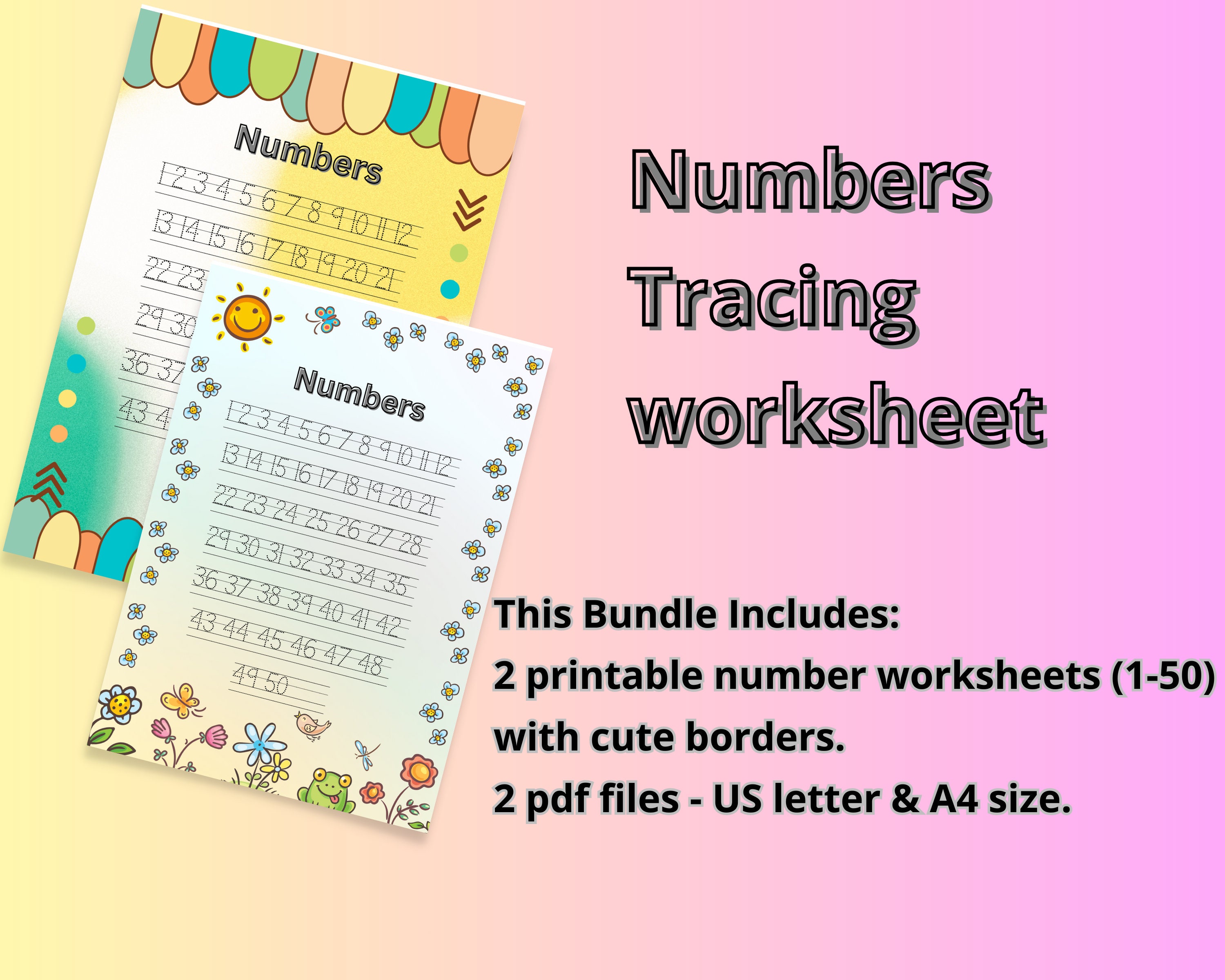 Number Tracing Printable Worksheet, 123 Tracing Sheet, Pre-school/early ...