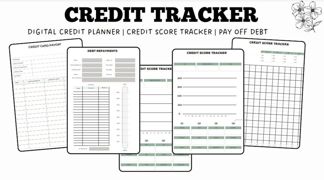 Printable Credit Tracker Downloadable Credit Checklist - Etsy