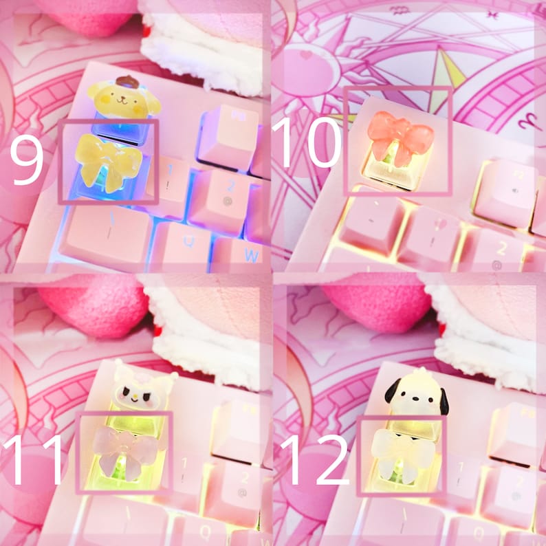 Artisan Keycaps, Anime Keycaps, Kawaii Transparent Keycap, Anime ...