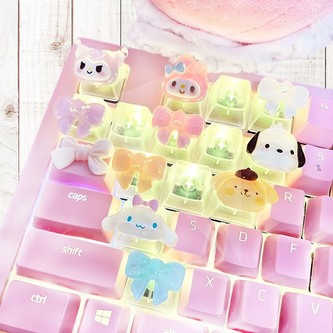 Artisan Keycaps, Anime Keycaps, Kawaii Transparent Keycap, Anime ...