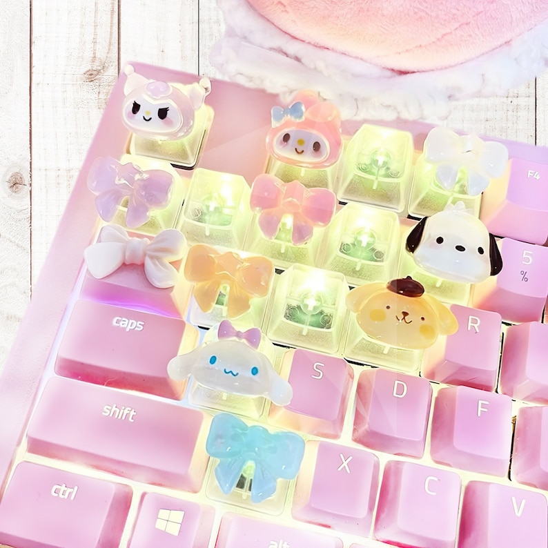 Artisan Keycaps, Anime Keycaps, Kawaii Transparent Keycap, Anime ...