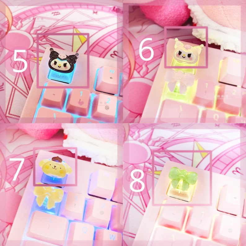 Artisan Keycaps, Anime Keycaps, Kawaii Transparent Keycap, Anime ...