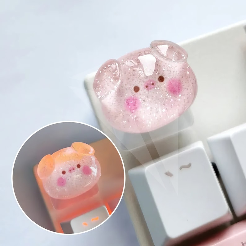 Artisan Keycaps, Anime Keycaps, Kawaii Transparent Keycap, Anime ...