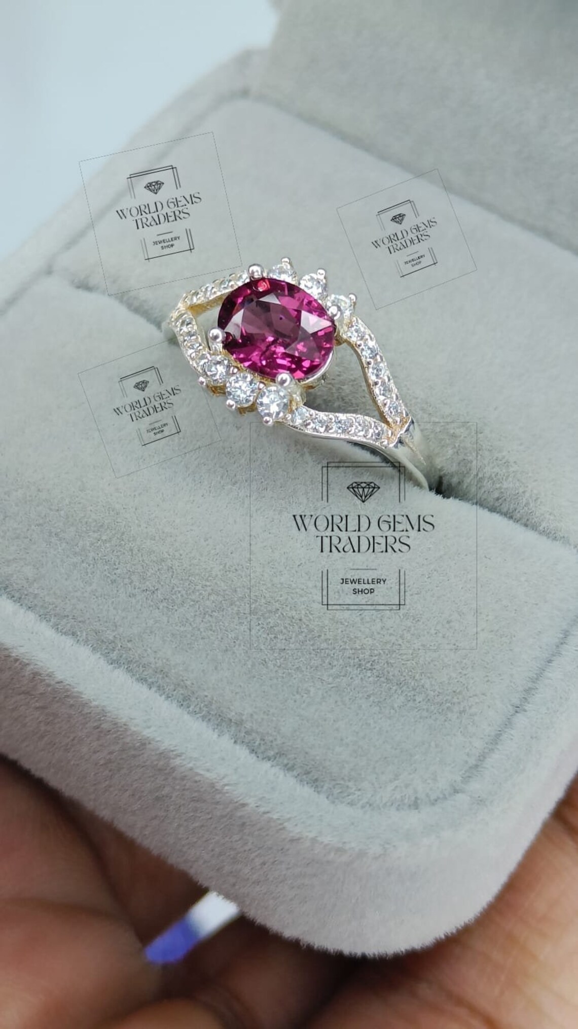 Natural Pink Ruby Ring Sterling Silver 925 Gemstone Jewellery Womens ...