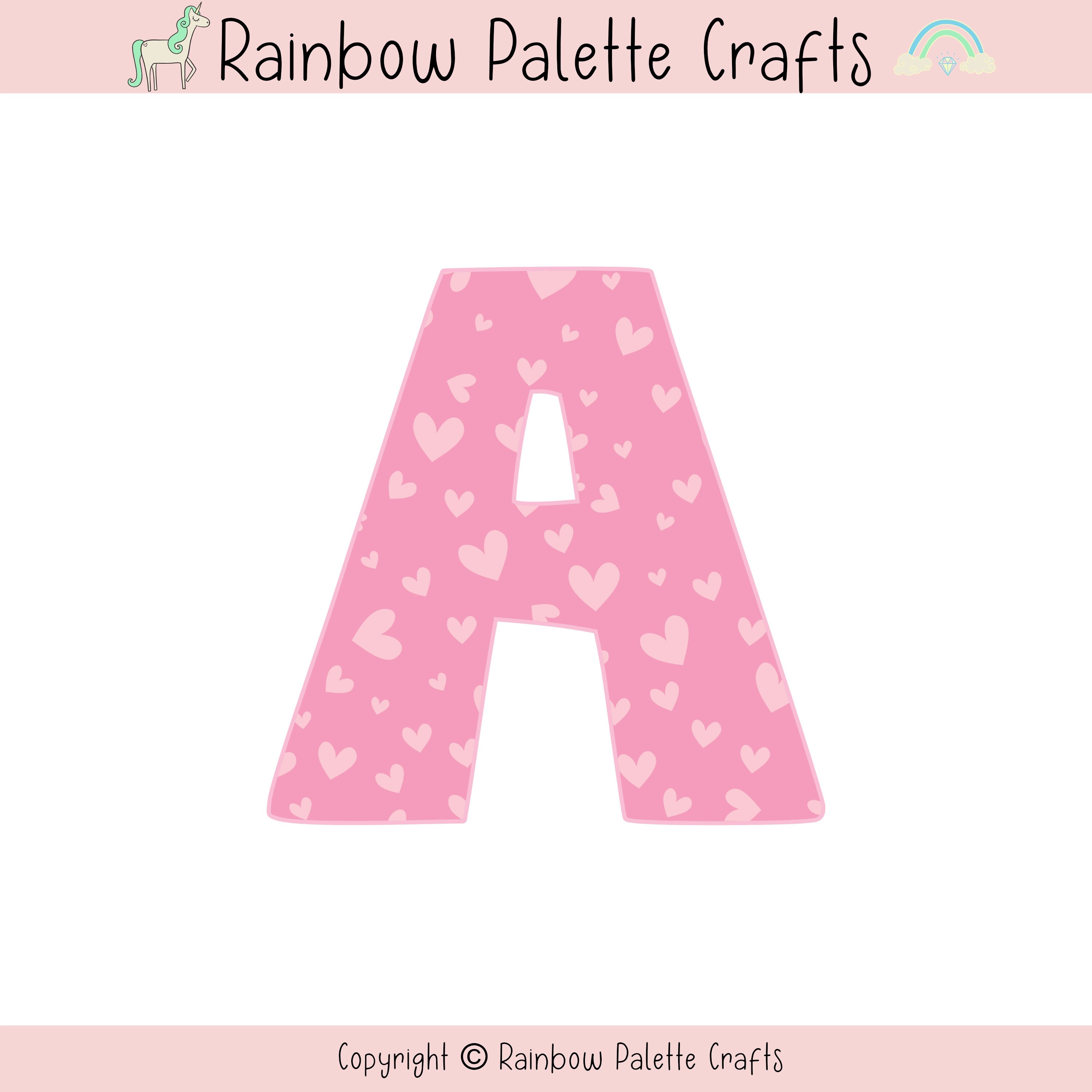 Pink Letters Alphabets Png, Hearts, Posters, Scrapbook, Junk Journals ...
