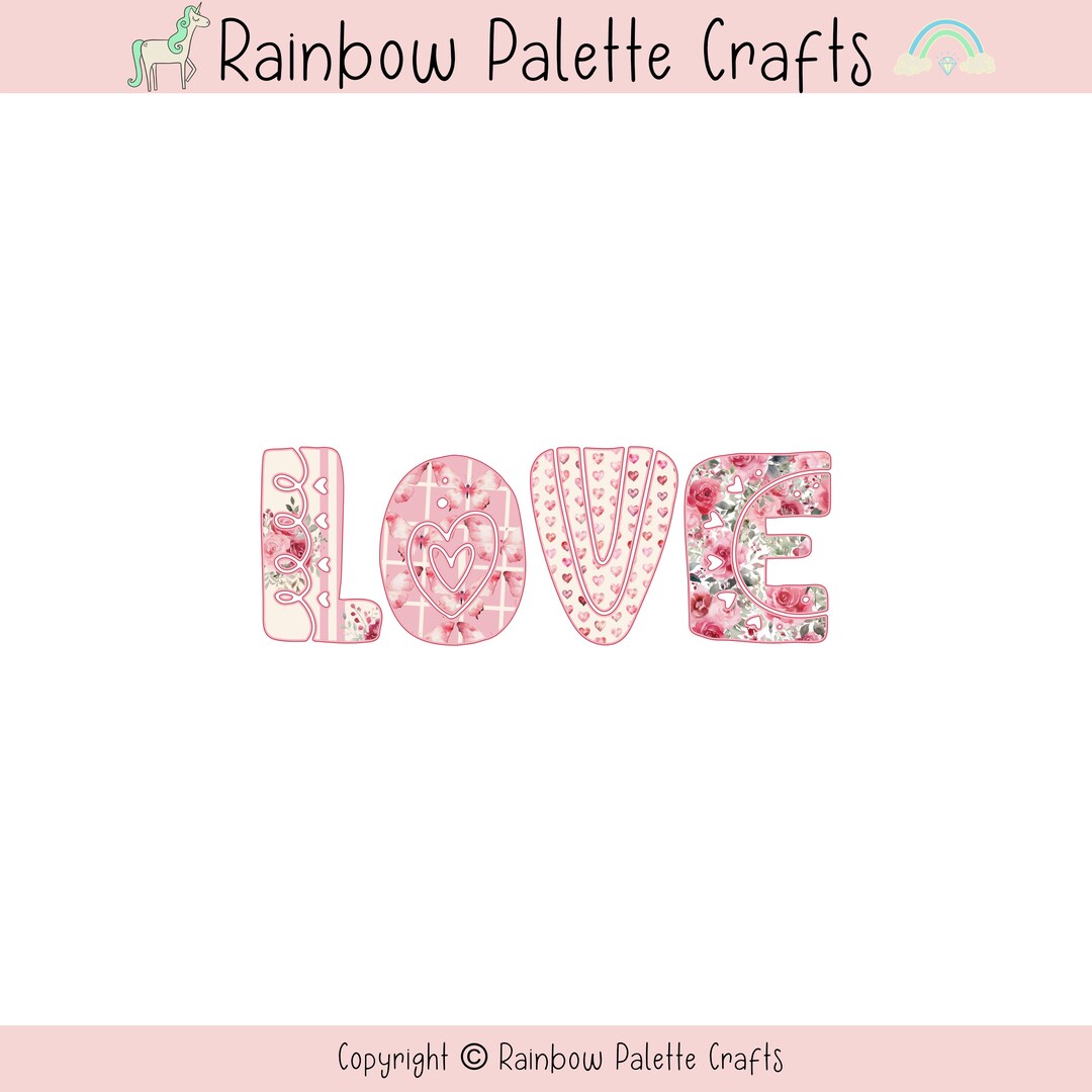 Valentine's Graphics Png, Love Heart Png Letters, Numbers & Accessories ...