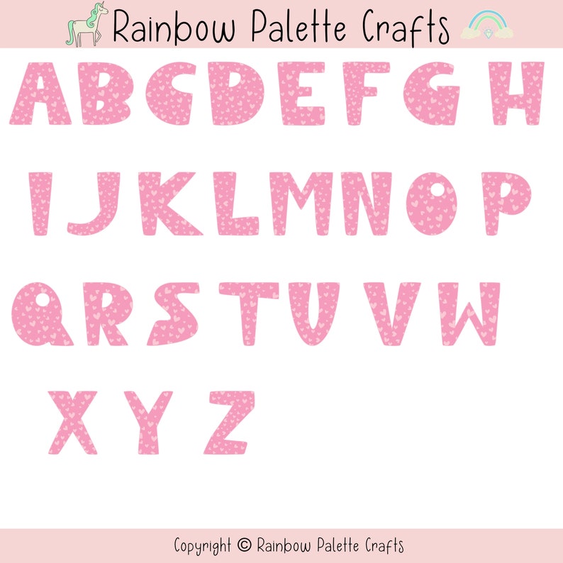 Pink Letters Alphabets Png, Hearts, Posters, Scrapbook, Junk Journals ...