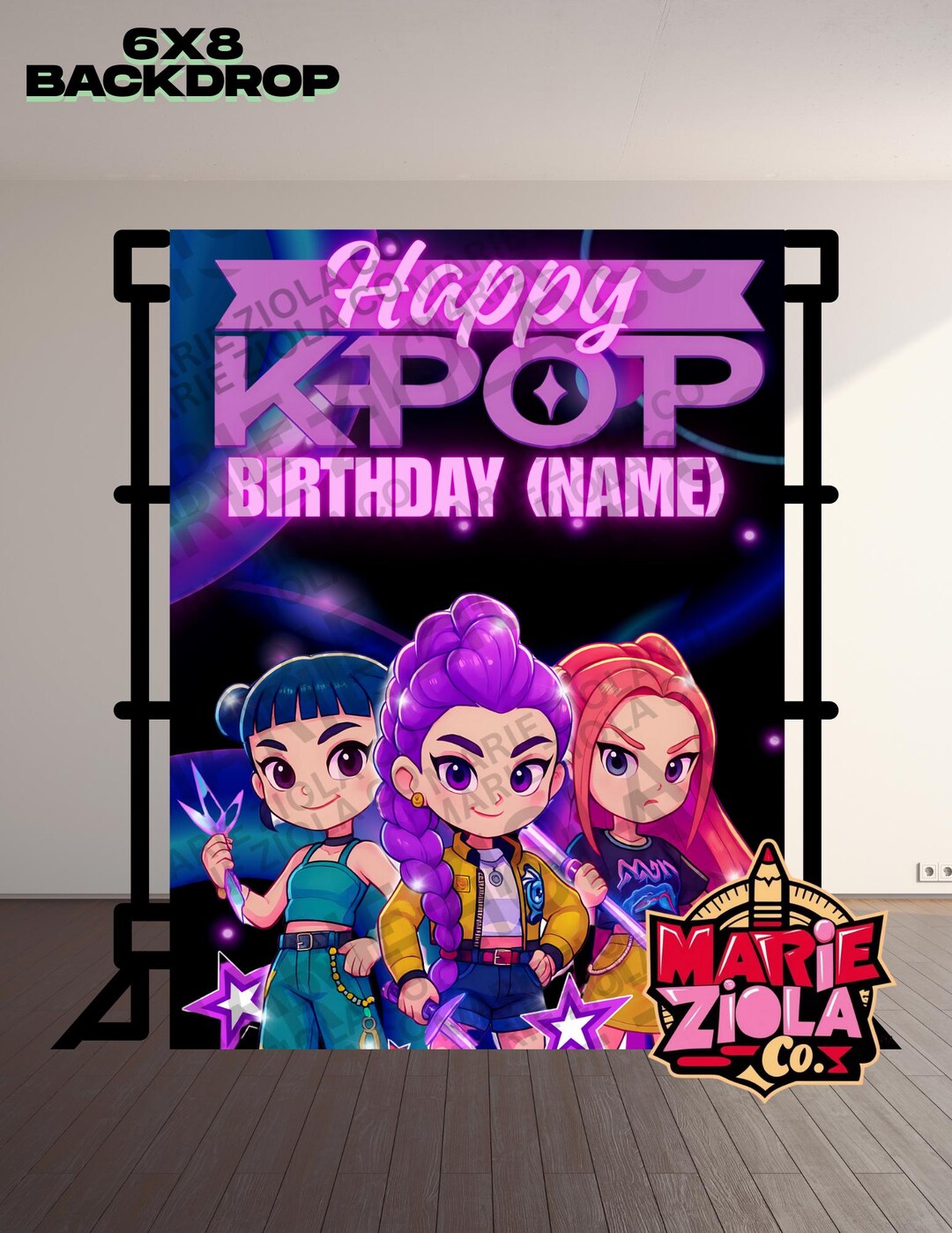 Happy Kpop Birthday 6x8 Backdrop (with Pole Pocket) - Etsy