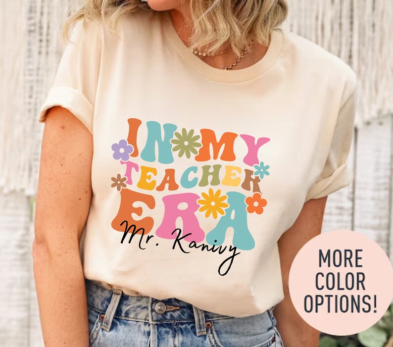 Personalized in My Teacher Era Sweatshirt, Teacher Custom Name ...