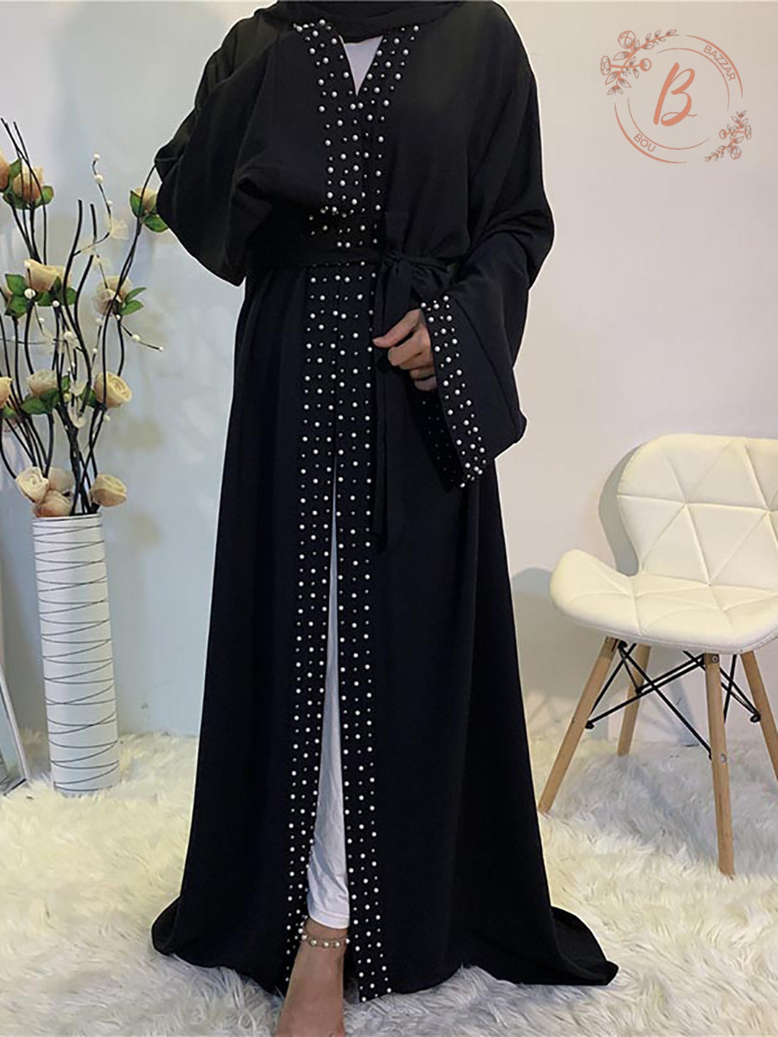 Ramdan Muslim Abaya for Women Abaya Dress, Satin Open Abaya, Muslim ...