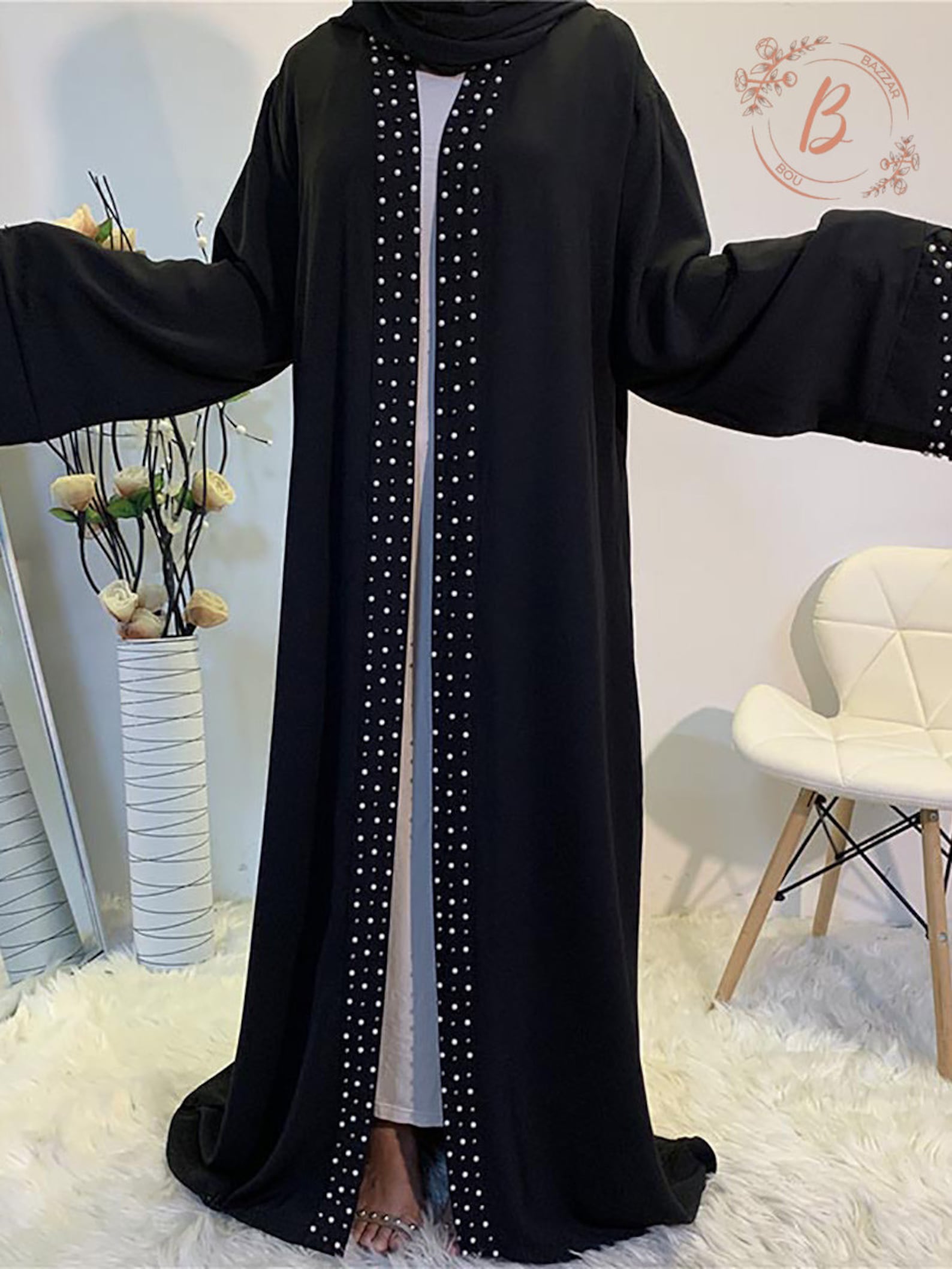 Ramdan Muslim Abaya for Women Abaya Dress, Satin Open Abaya, Muslim ...