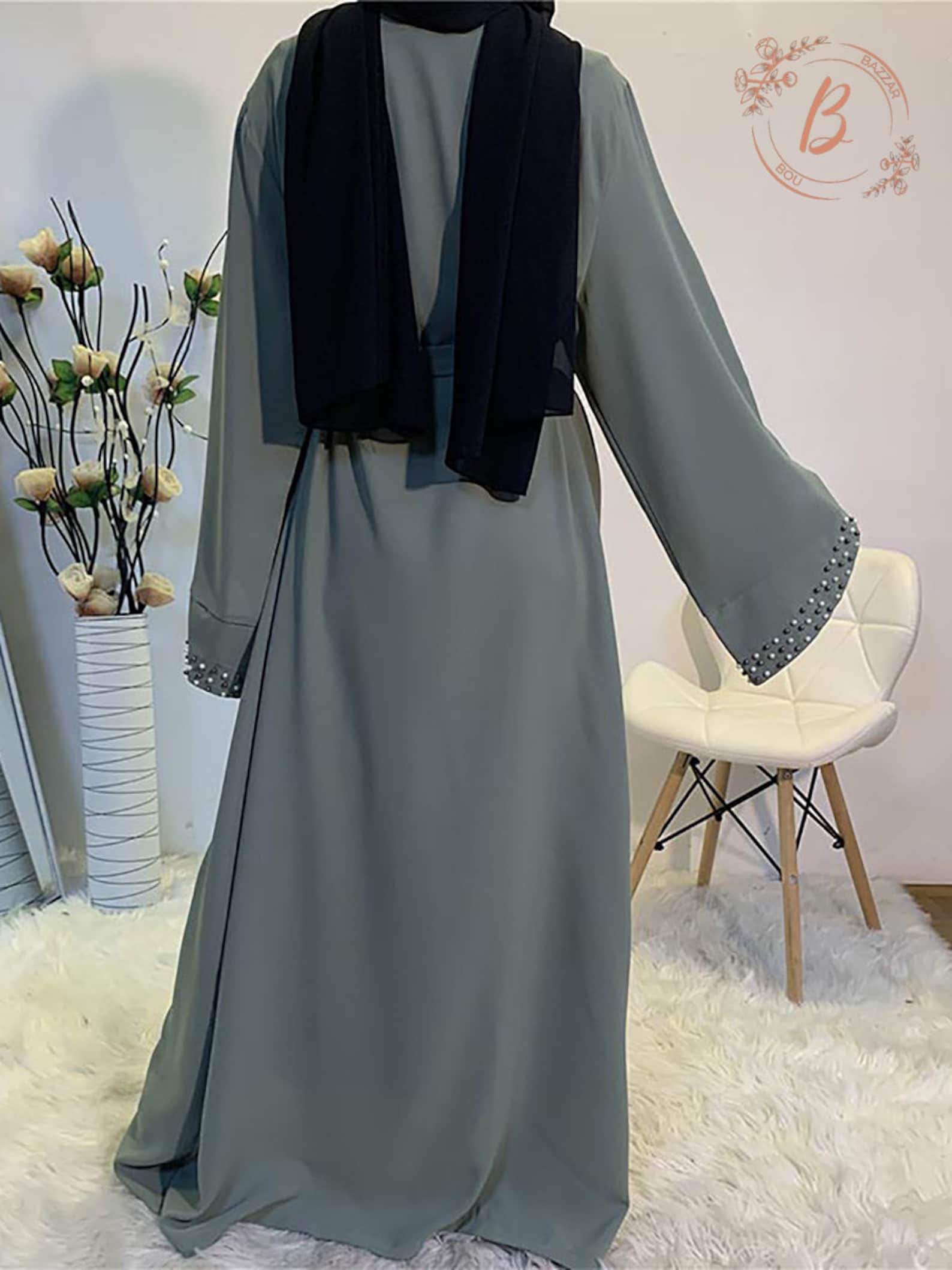 Ramdan Muslim Abaya for Women Abaya Dress, Satin Open Abaya, Muslim ...
