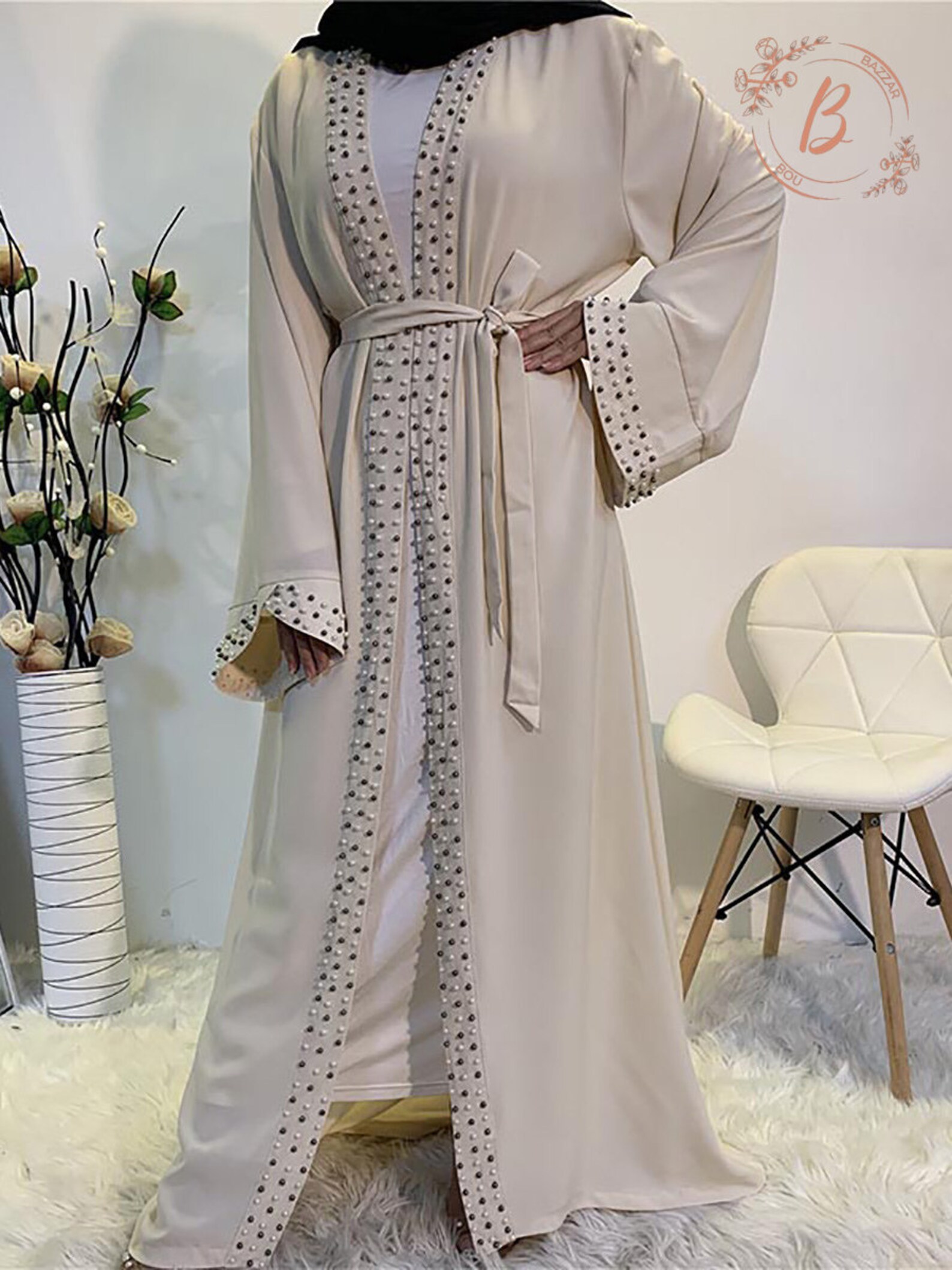 Ramdan Muslim Abaya for Women Abaya Dress, Satin Open Abaya, Muslim ...