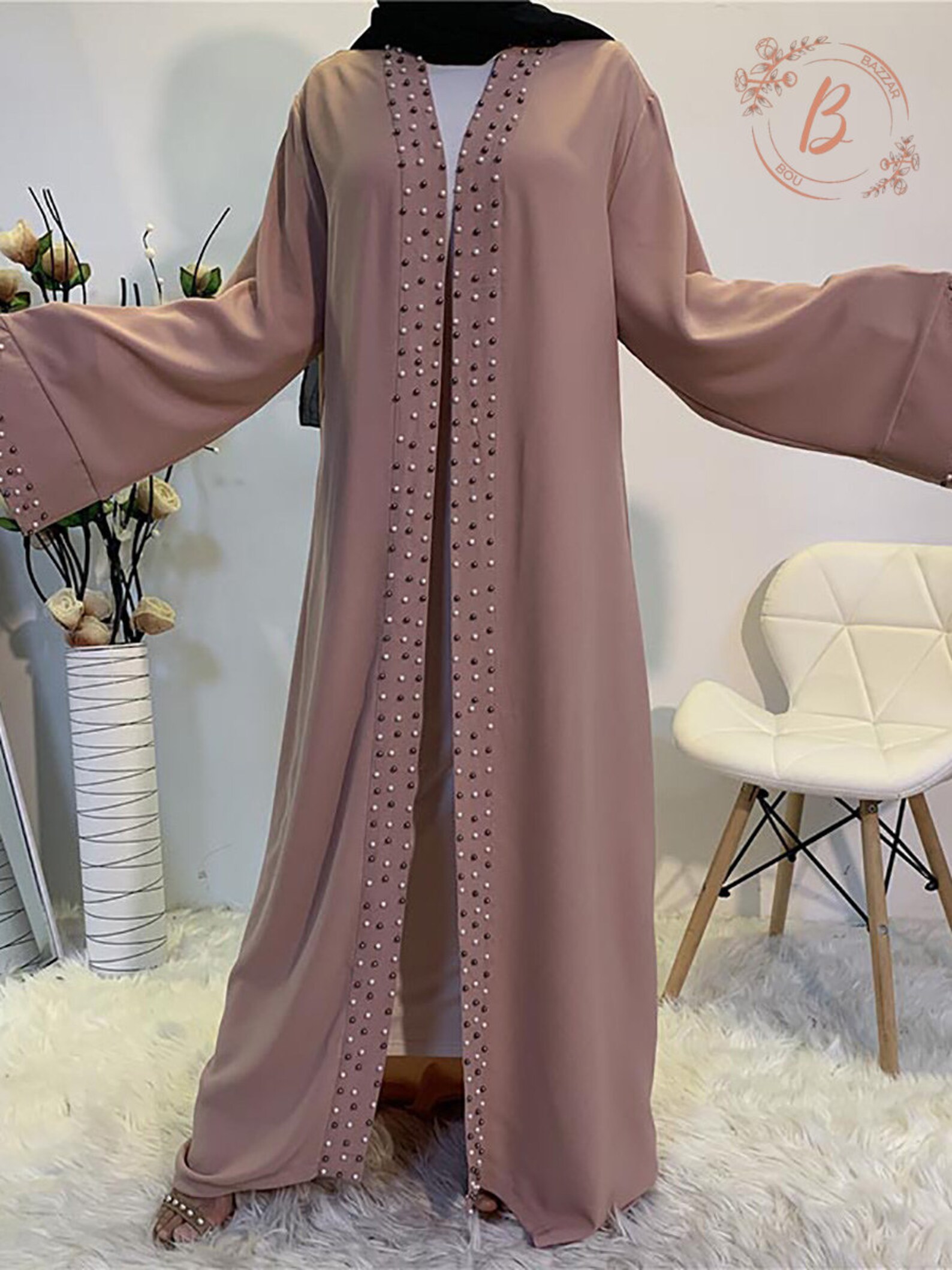 Ramdan Muslim Abaya for Women Abaya Dress, Satin Open Abaya, Muslim ...
