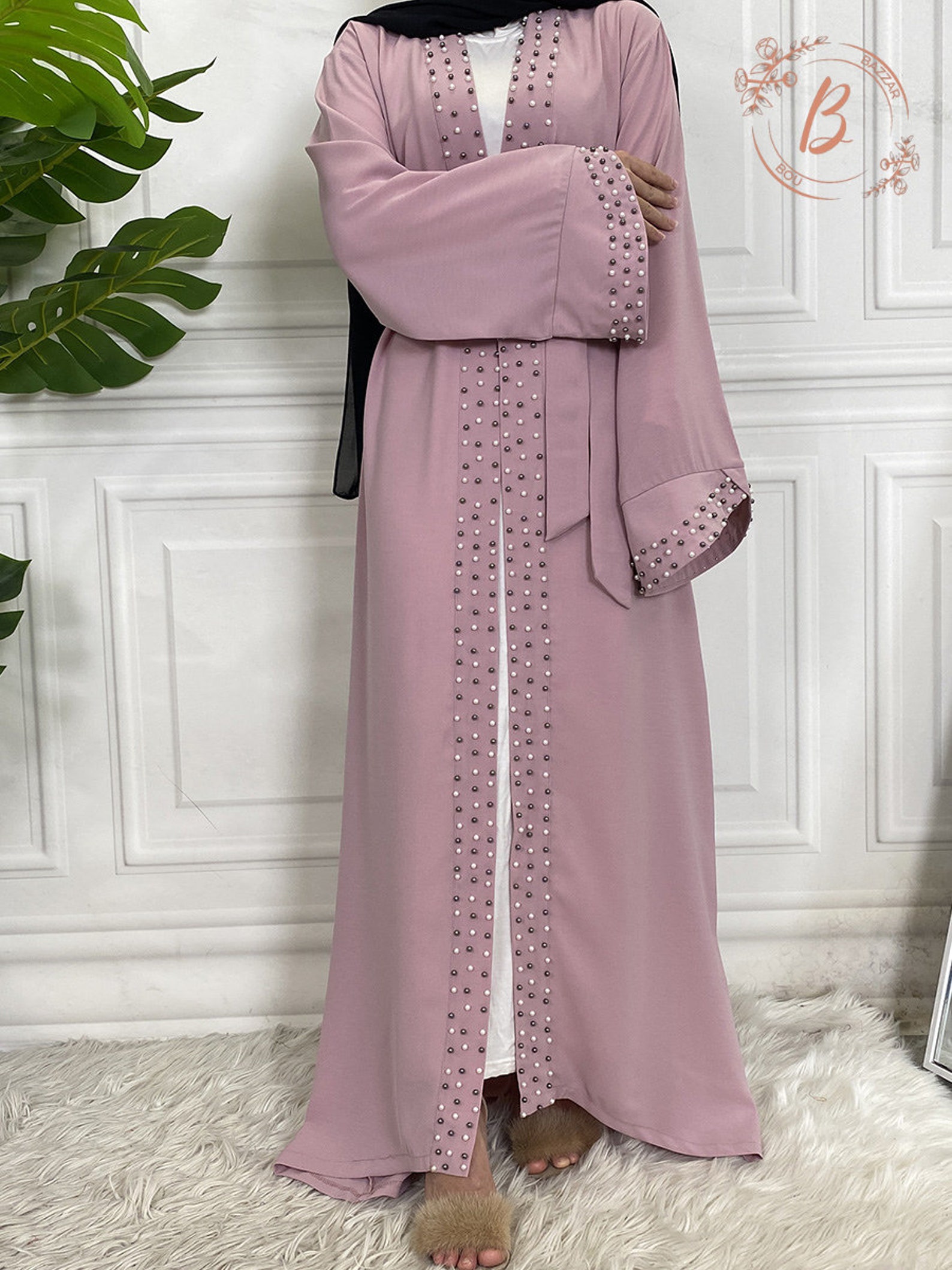 Ramdan Muslim Abaya for Women Abaya Dress, Satin Open Abaya, Muslim ...