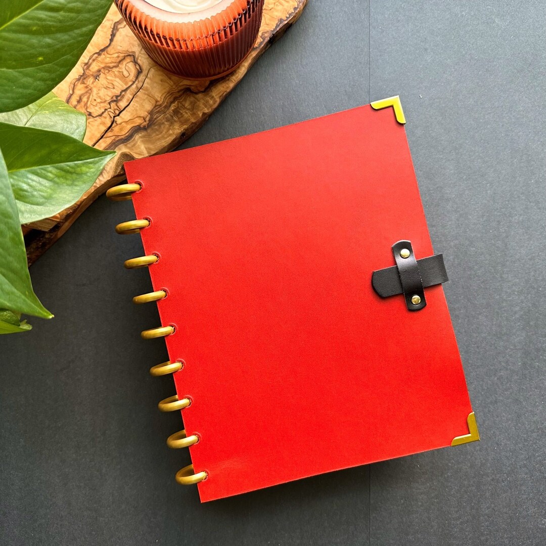Leather Disc Bound 2024 Student Planner Fiery Red - Etsy