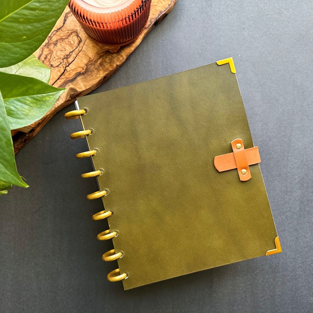 Leather Disc Bound 2024 Student Planner Olive Green - Etsy