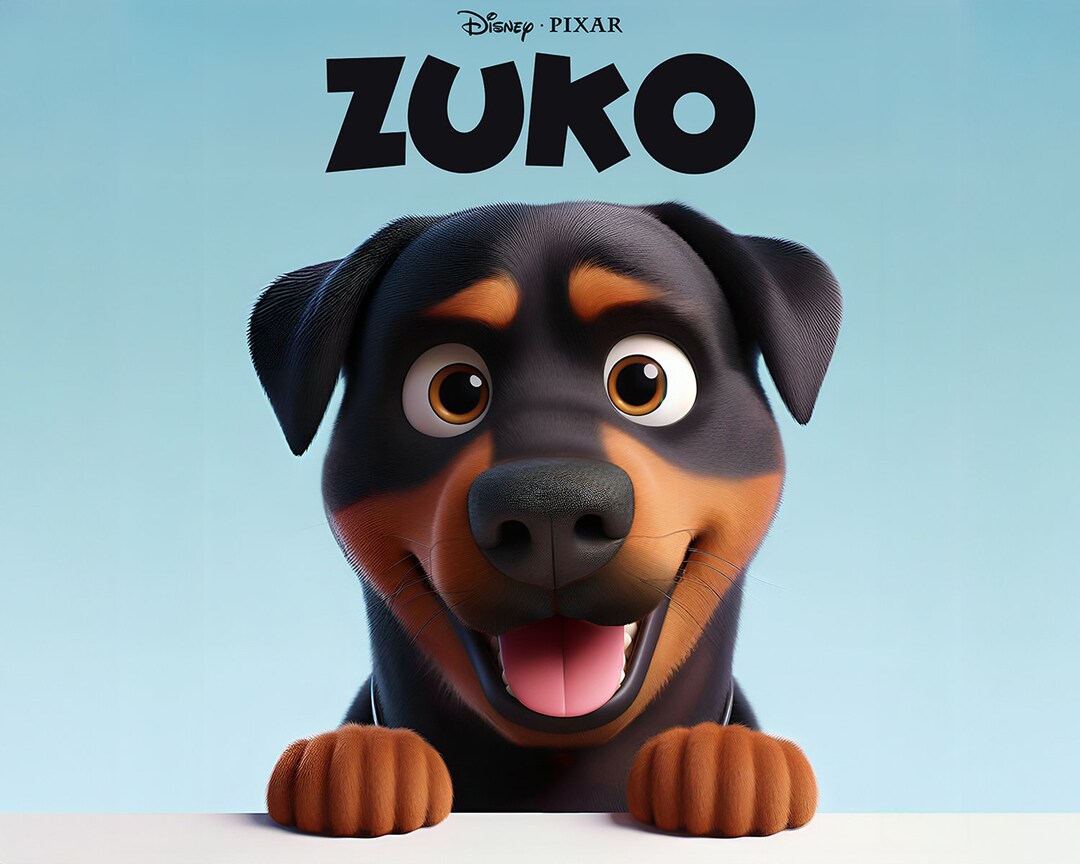 Custom Pixar Pet Poster, Custom Animated Pet Caricature, Pixar-inspired ...