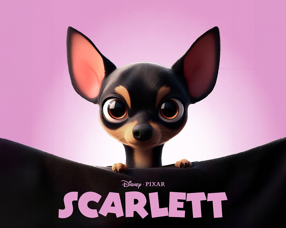 Custom Pixar Pet Poster, Custom Animated Pet Caricature, Pixar-inspired ...