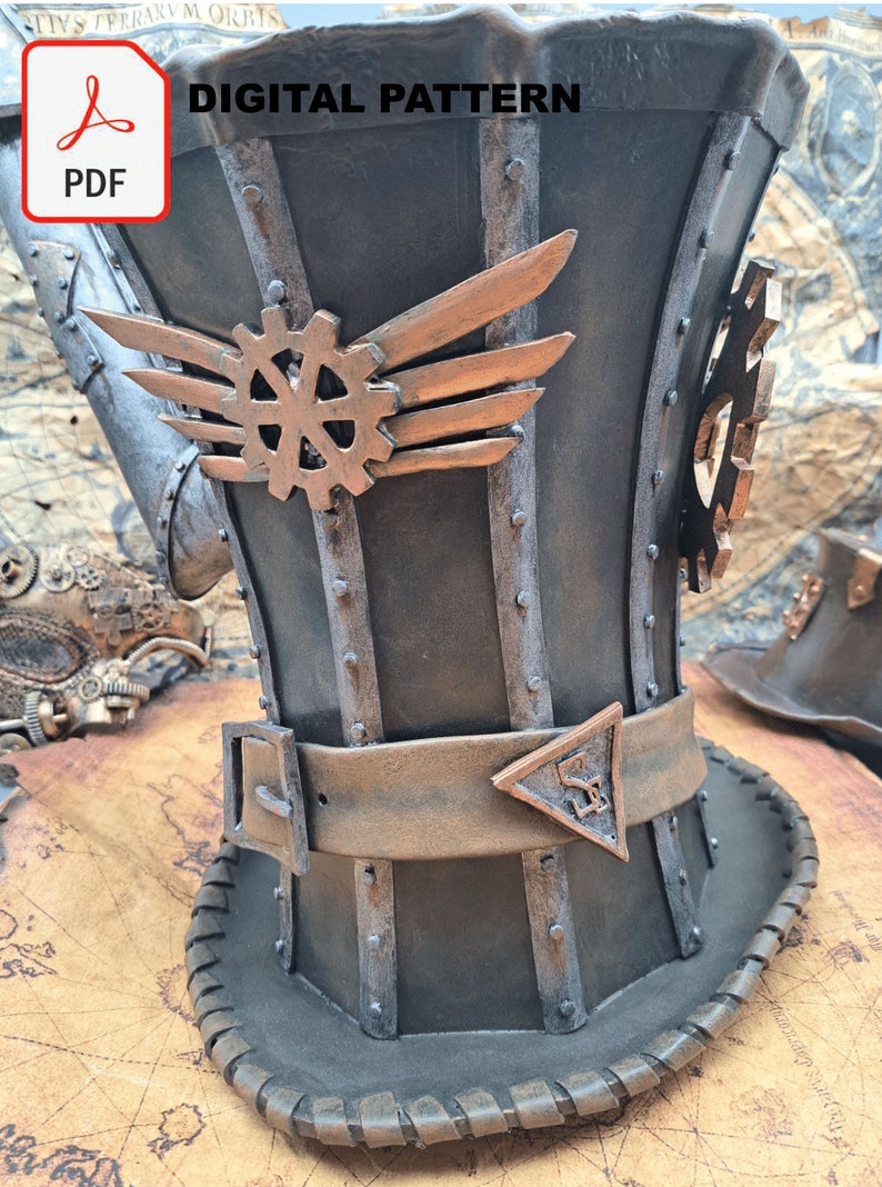 Steampunk Top Hat EVA Foam Pattern - Steampunk Top Hat Sewing Pattern ...