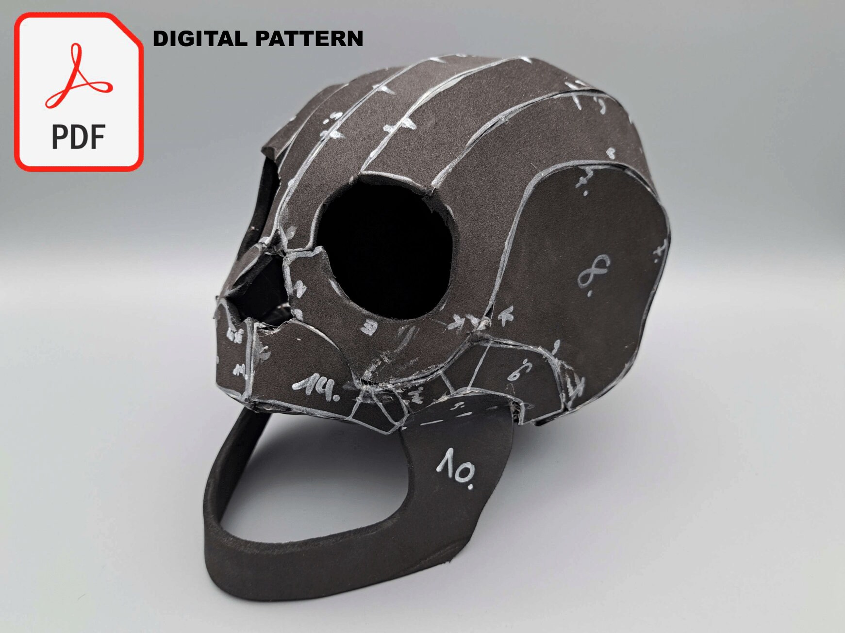 Skull EVA Foam Pattern Skull Sewing Pattern Skull Template Bone Man - Etsy