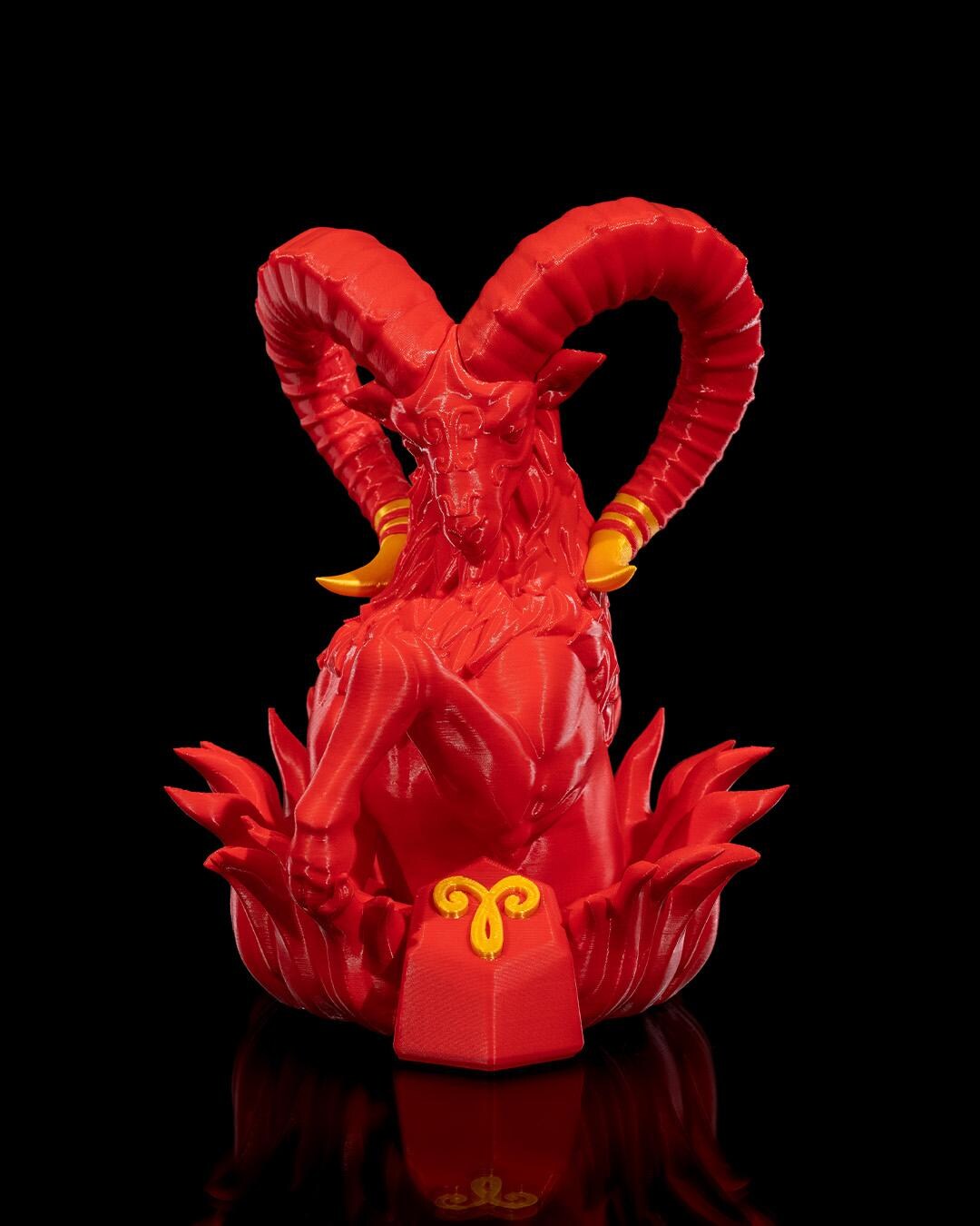 Aries Zodiac Sign 3D Printed Statue Personalized Astrology Decor & Gift ...