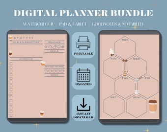 Printable Planner Coffee-themed Digital Daily Planner Cozy - Etsy