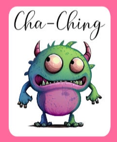 Cha-ching Minis - (5 Designs) Savings Challenge Binder - Monster - One ...