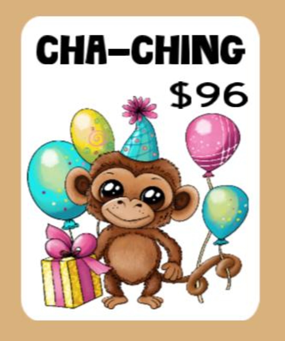 Cha-ching Minis - Savings Challenge Binder - Monkey - Balloons ...