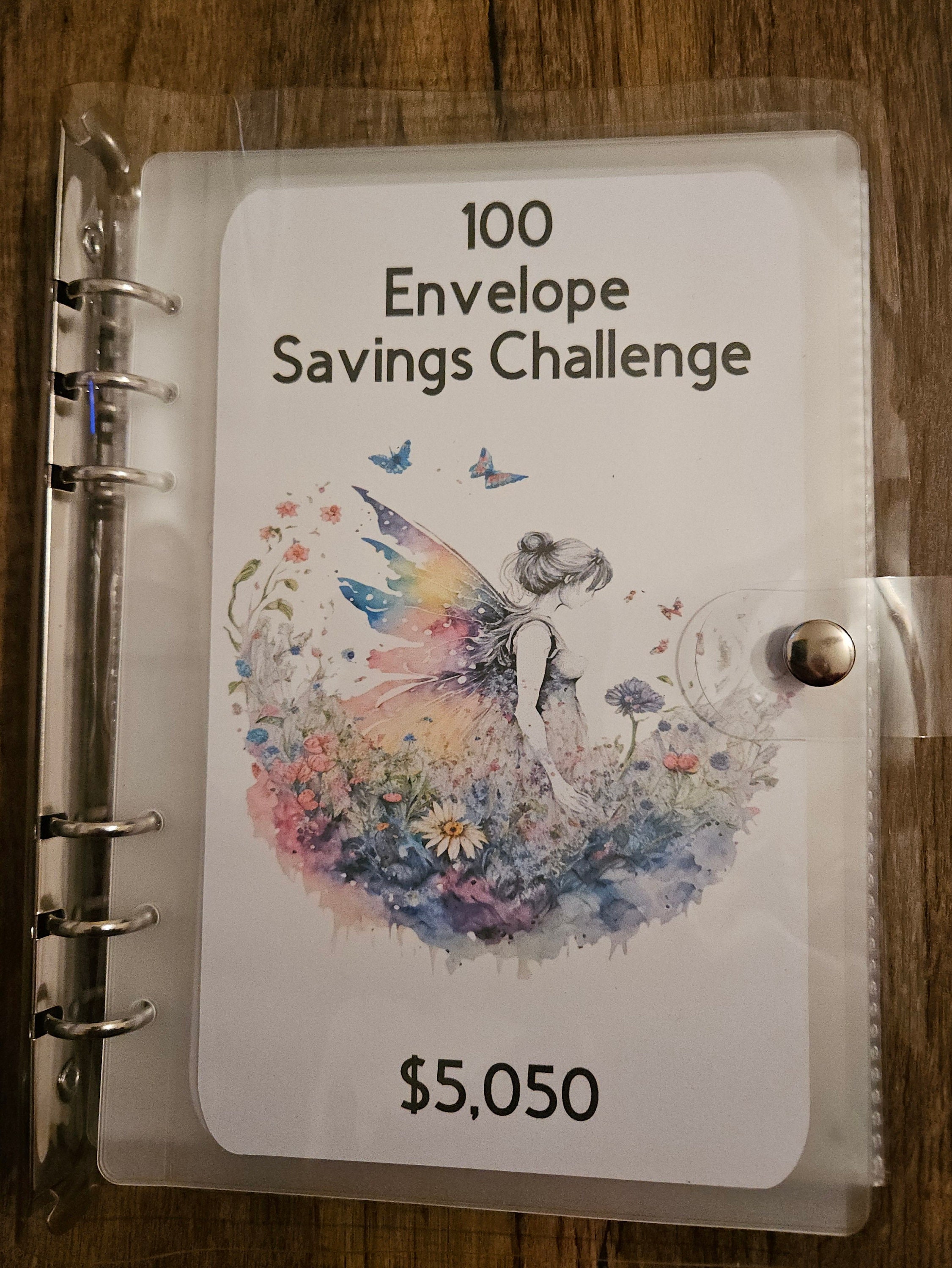 100 Envelope Savings Challenge Binder Angels Fairies - Etsy