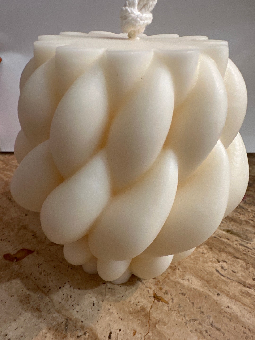 Large Knot Candle/ Big Interwoven Knit Pillar Candles/huge Cozy Candle ...