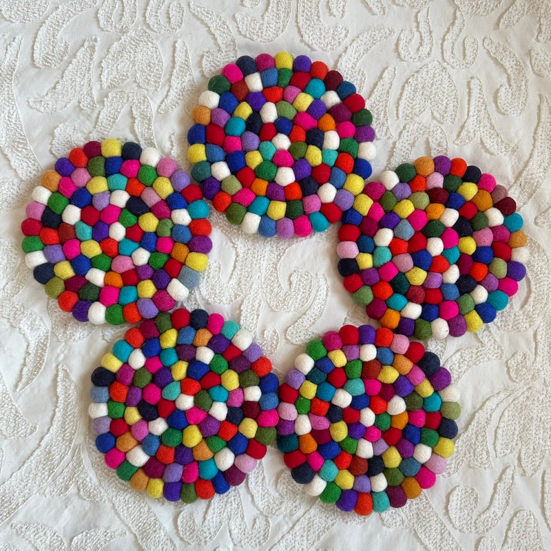 Felt Ball Trivet - Etsy