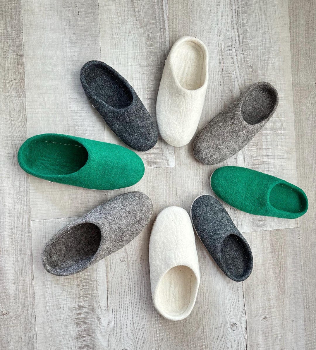 Felt Slipper | Handmade Felt Slipper | Natural Wool Felt Slippers ...