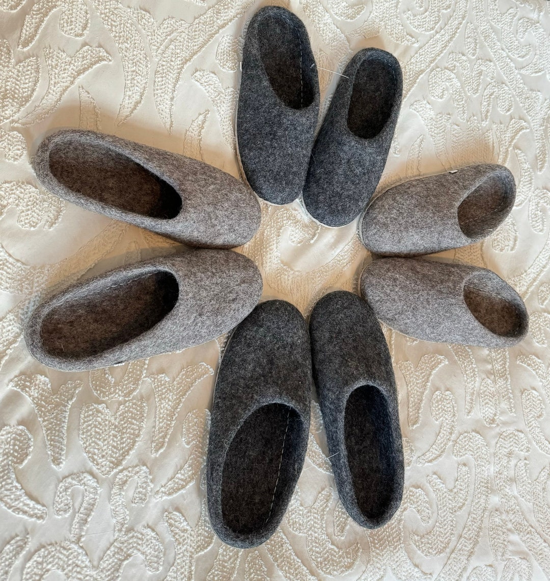 Handmade Wool Felt Slippers: Fair Trade Indoor Shoes - Etsy