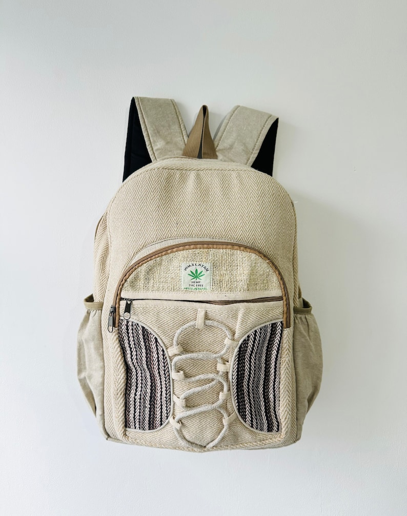 Handmade Himalayan Hemp Backpack: Eco-friendly Organic Cotton Rucksack ...