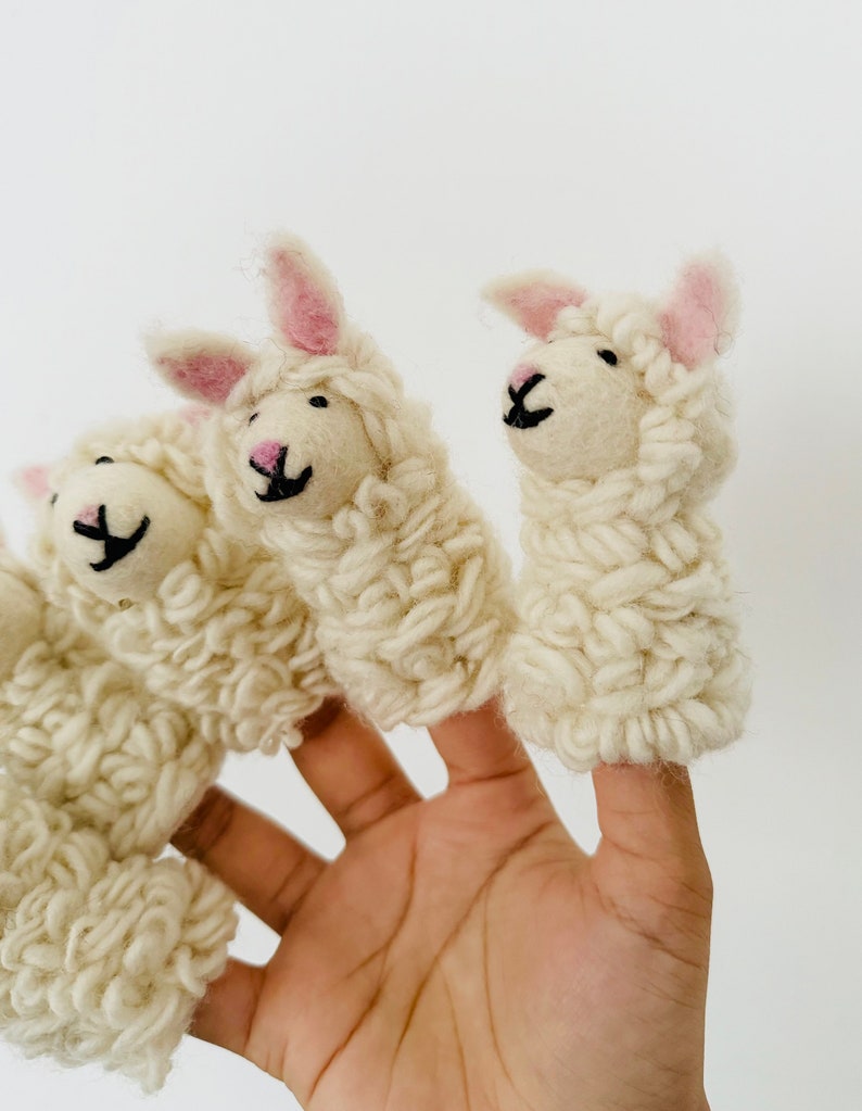 Needle Felt Sheep Finger Puppet Sheep Finger Puppet Felt Finger Puppet ...