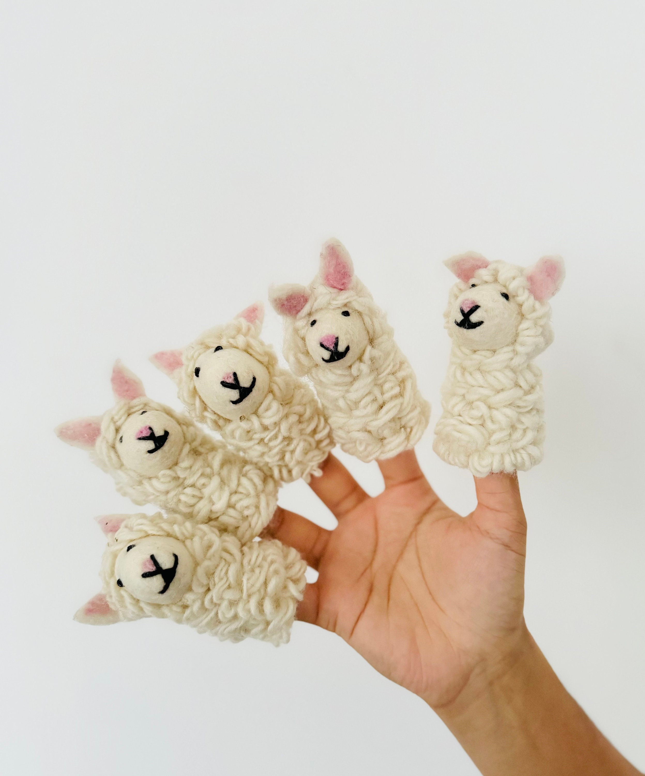 Needle Felt Sheep Finger Puppet Sheep Finger Puppet Felt Finger Puppet ...