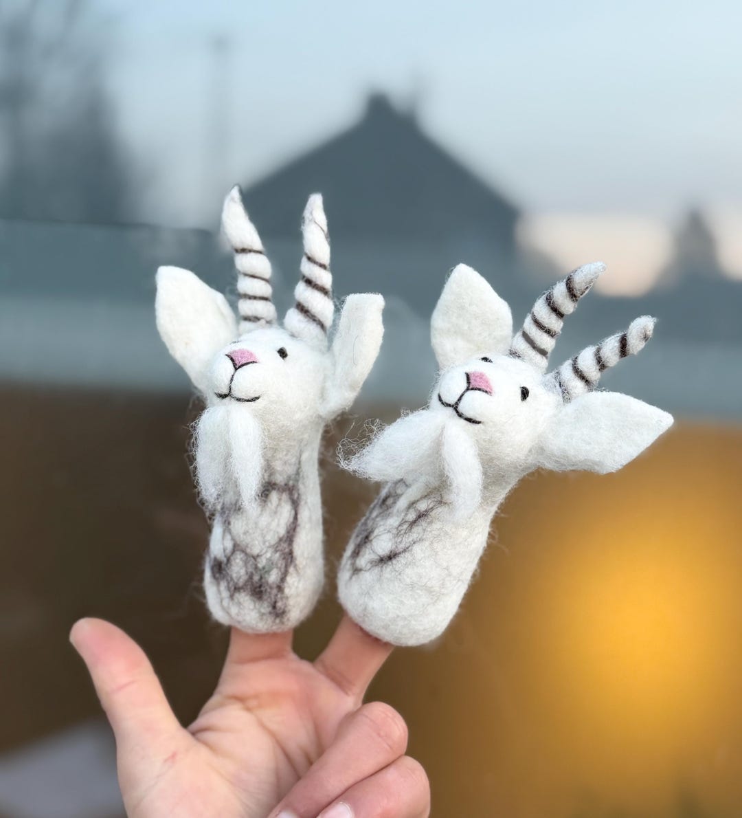 Handmade Felt Goat Finger Puppet | Fair Trade Toy - Etsy