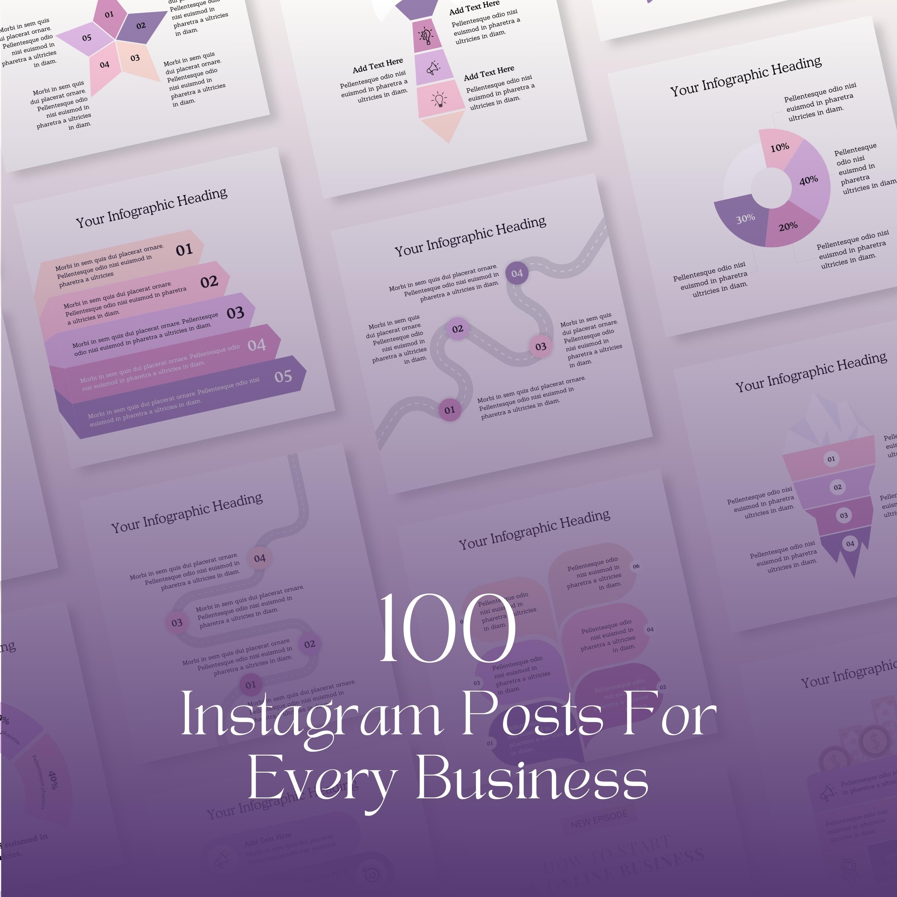 100 Canva Templates Bundle, Canva Social Media Template for Business ...