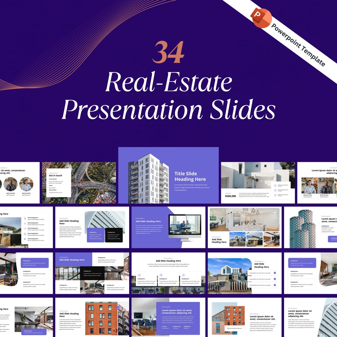 Real Estate Presentation Template Design, Editable Slides, Powerpoint ...