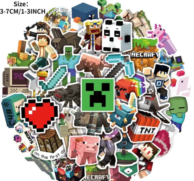 NEW Minecraft Sticker Pack, Characters, Mobs, Ores - Etsy