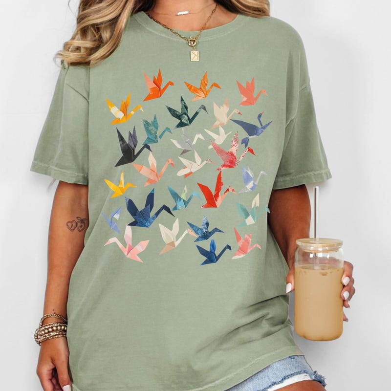 Origami Bird Tshirt - Etsy