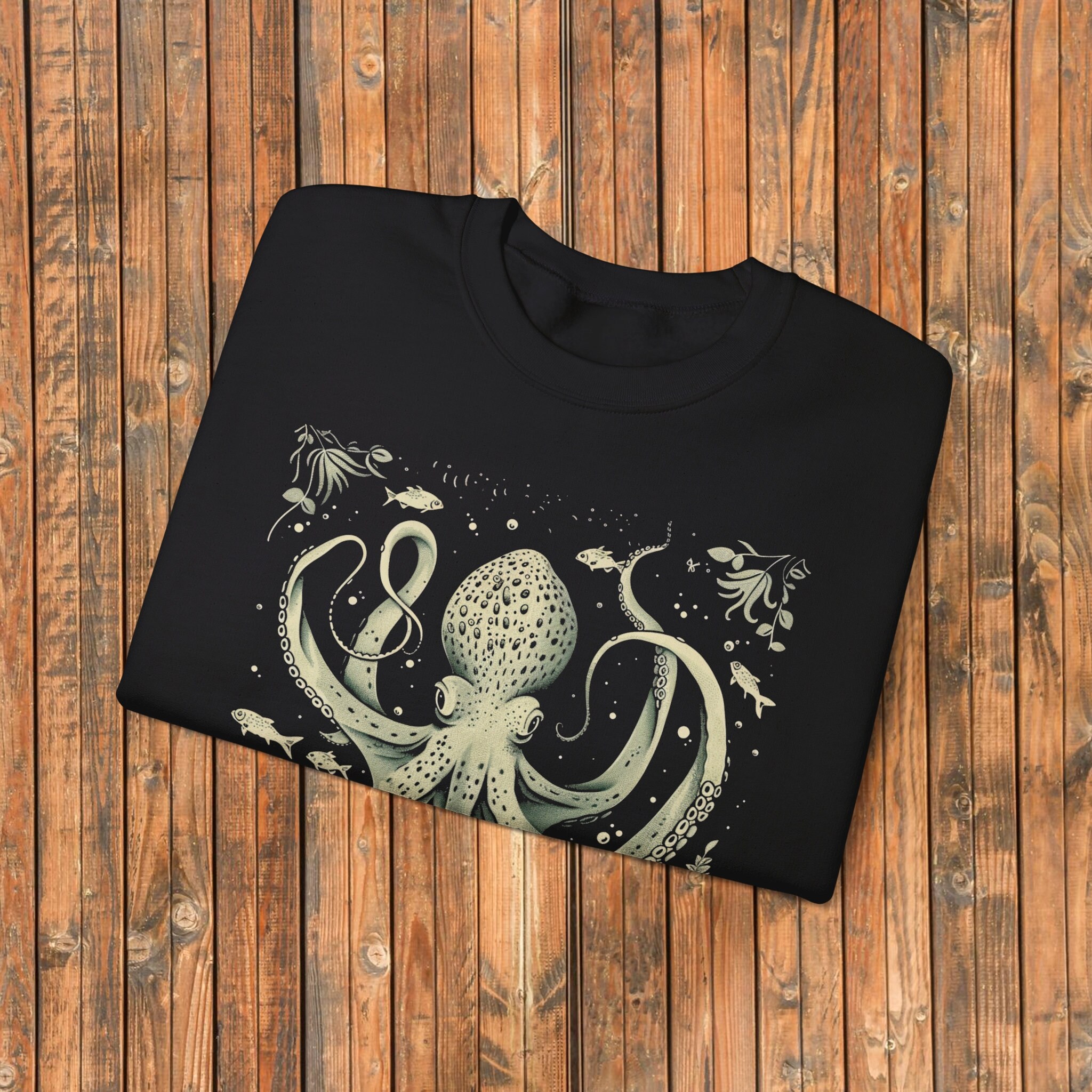 Octopus Ocean Crewneck Sweatshirt Ocean Lover Sweatshirt Nature Lover ...