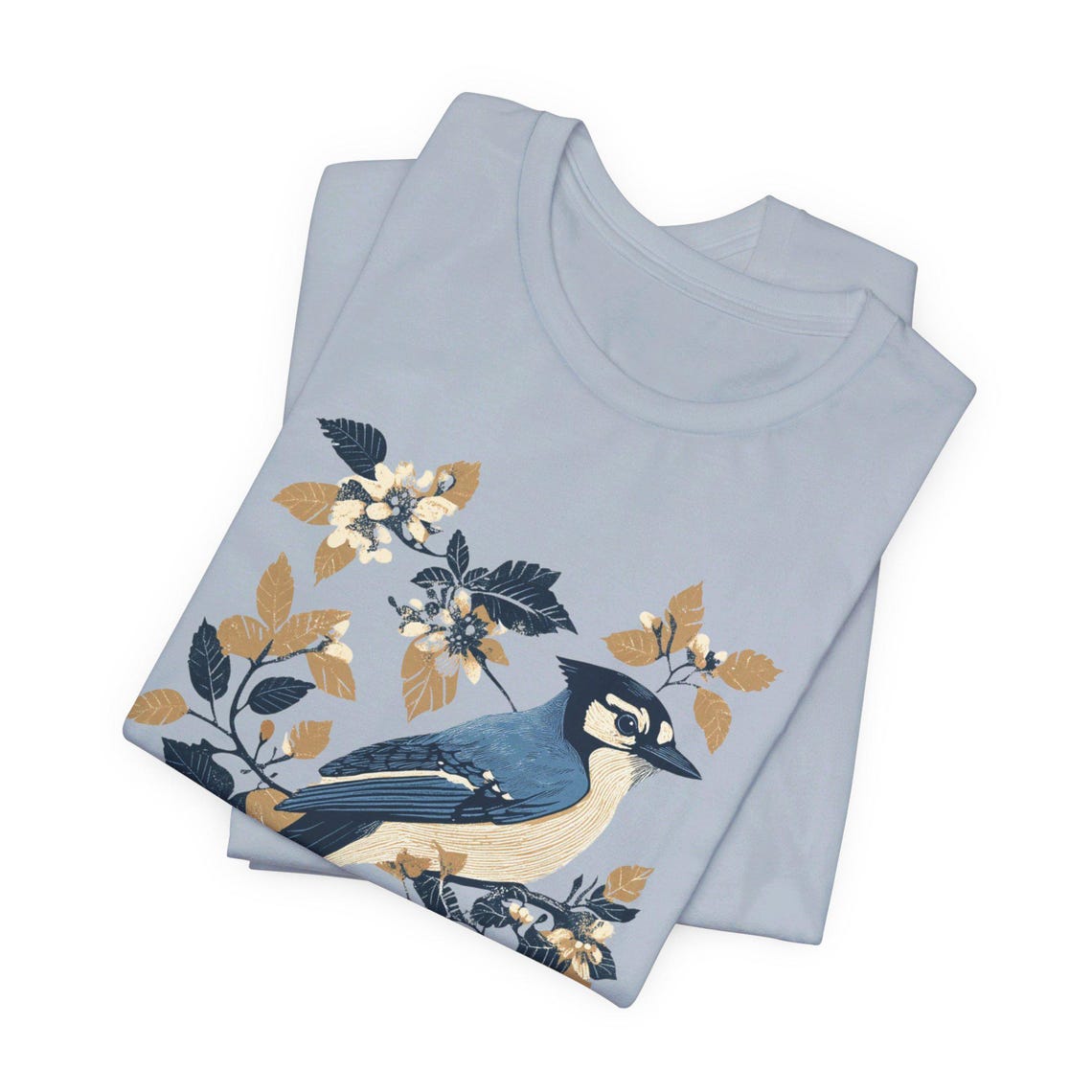 Blue Jay Block Print Unisex Bella & Canvas T Shirt | Bird Watcher Gift ...