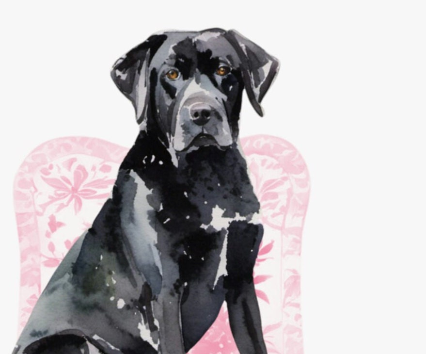 Black Lab Art Print, Chinoiserie Dog, Preppy Dog Prints, Dog Mom Gift ...