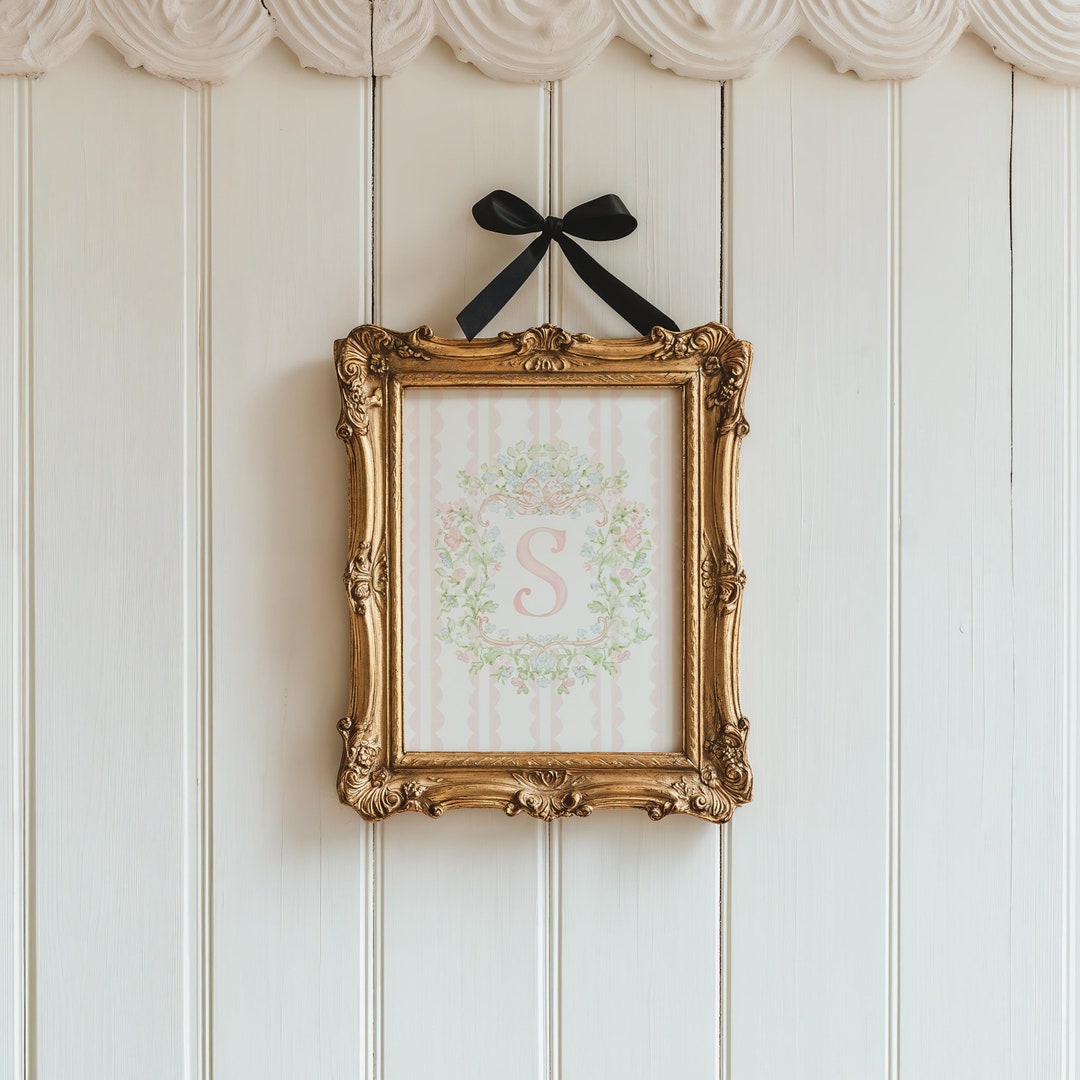 Custom Bow Baby Crest, Baby Shower Decor, Baby Keepsake, Pink Bow Baby ...