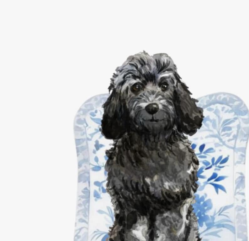 Cockapoo Art Print, Chinoiserie Dog, Preppy Dog Prints, Dog Mom Gift ...