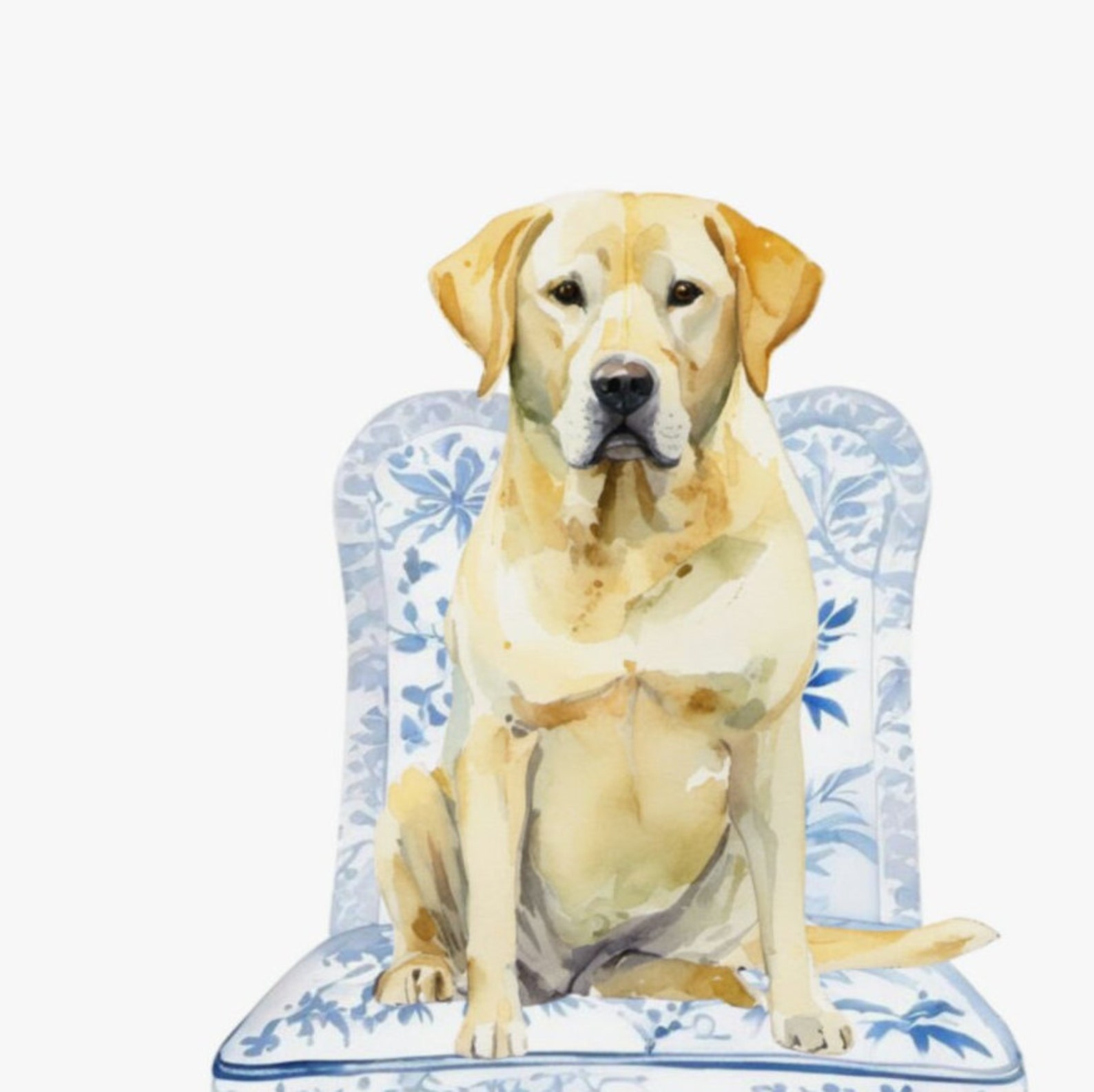 Yellow Lab Art Print, Chinoiserie Dog, Preppy Dog Prints, Dog Mom Gift ...