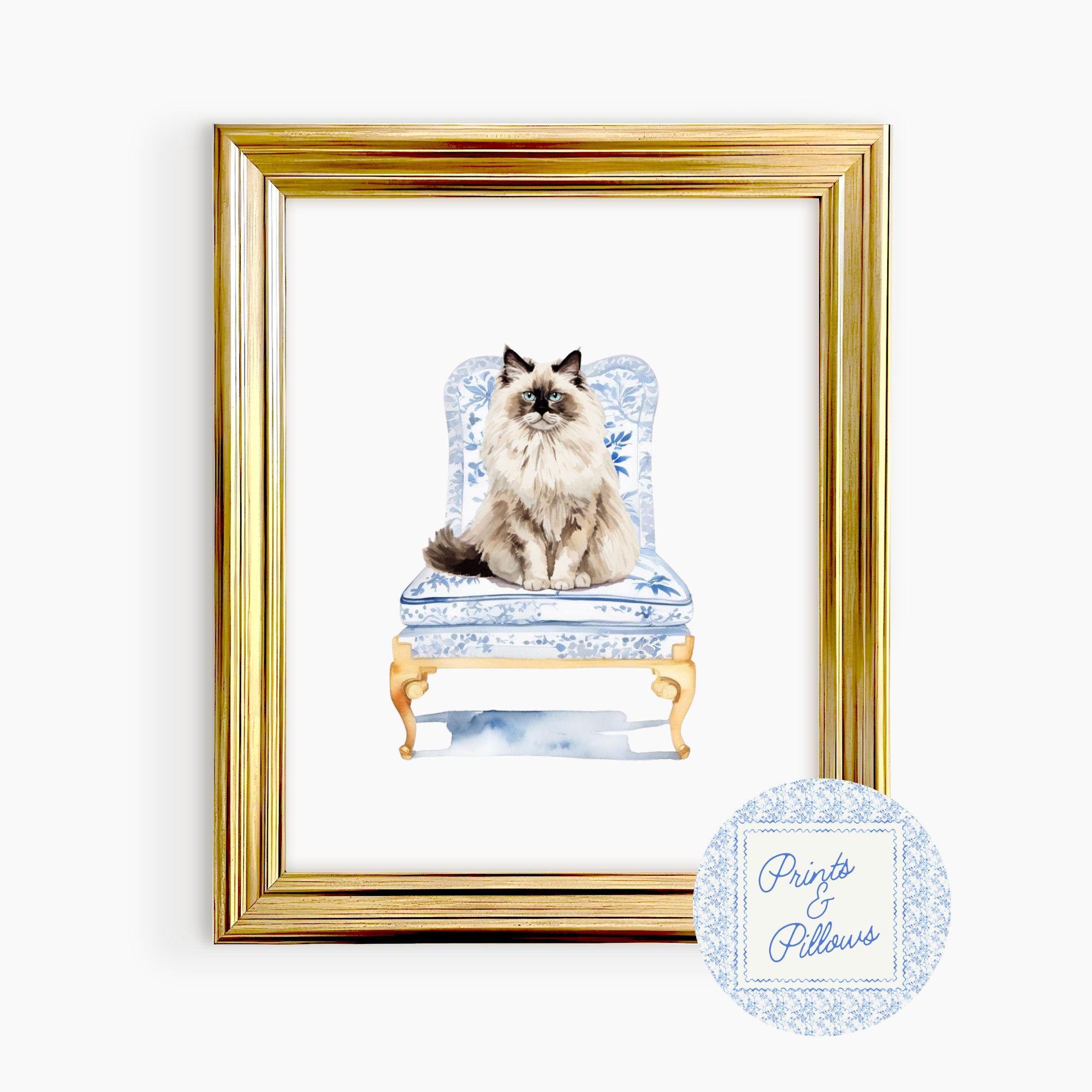 Rag Doll Cat Art Print, Cat Prints Gift, Gift for Cat Lover, Cat Art ...